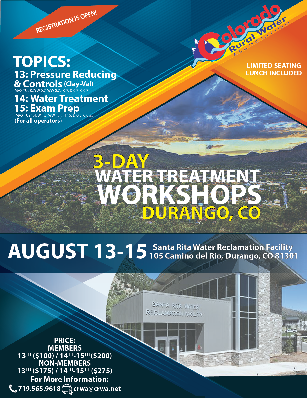 Mini-Conferences/Workshops - Colorado Rural Water Association